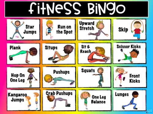 Physical Education - Fitness Bingo | Teaching Resources