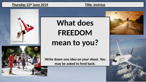 Invictus - Exploring Fate and Freedom | Teaching Resources