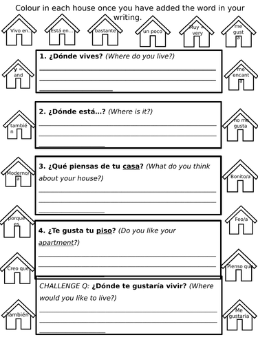MI CASA - Lessons for describing the home in Spanish | Teaching Resources