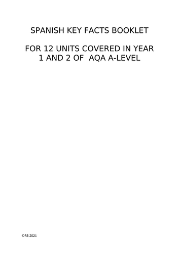 A-level Spanish speaking facts | Teaching Resources