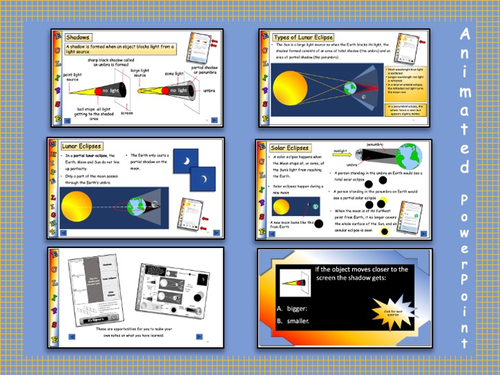 Light - Shadows and Eclipses - Distance Learning and Homeschool KS3 ...
