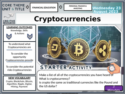 Cryptocurrencies Blockchain + Bitcoin | Teaching Resources
