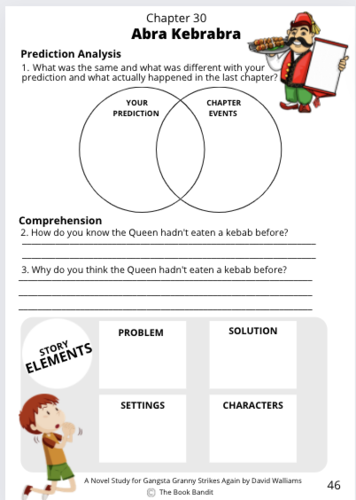 Gangsta Granny Strikes Again Novel Study and Comprehension Questions ...