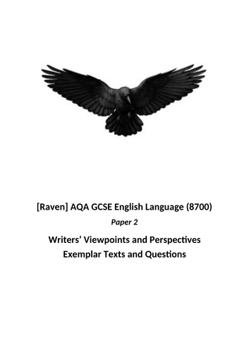 AQA English Language GCSE Paper 2 Bundle | Teaching Resources
