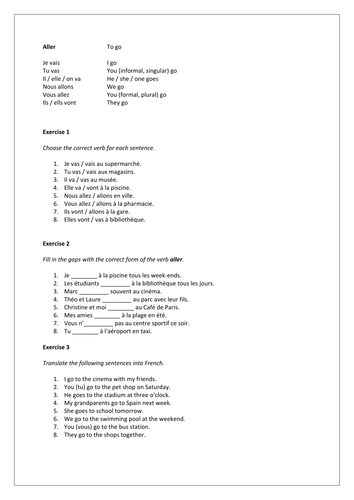 AQA / EDEXCEL Studio GCSE French (Foundation) – Module 1 – En ville ...