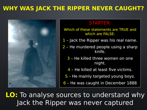Why couldn't they catch Jack the Ripper - Part 2 (Sources) | Teaching ...