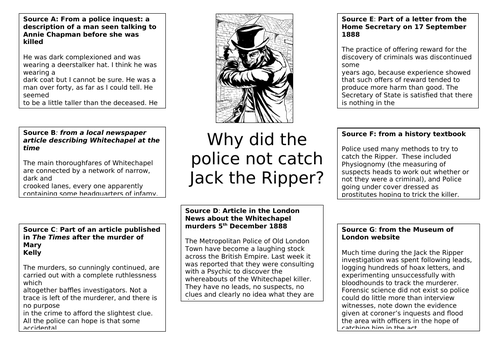 Why couldn't they catch Jack the Ripper - Part 2 (Sources) | Teaching ...