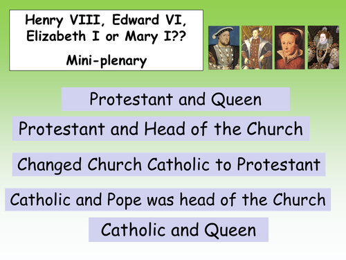 Religion Tudor Times | Teaching Resources