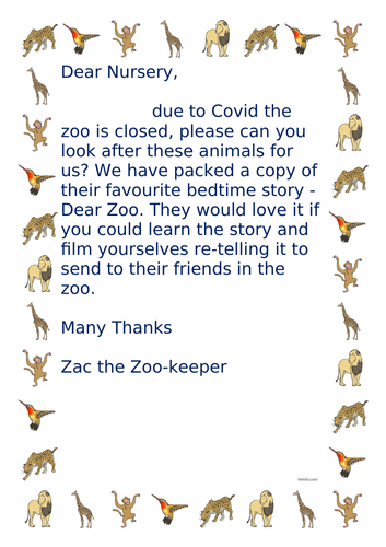 Nursery T4W Dear Zoo Imitate | Teaching Resources
