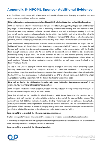 NPQML Final Assessment and Feedback 2021/22 | Teaching Resources