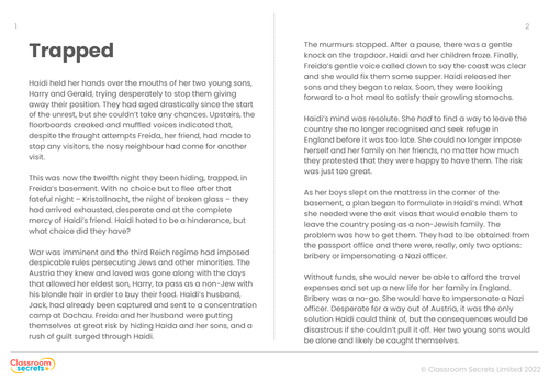 Year 5 Reading Skills - Trapped | Teaching Resources