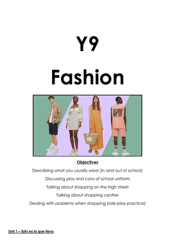 Y9 Fashion | Teaching Resources