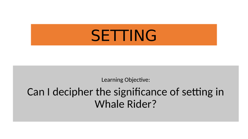 Witi Ihimaera's Whale Rider Lesson 15-23 | Teaching Resources