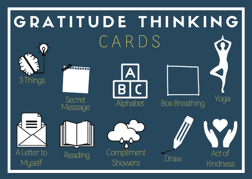 Gratitude Thinking Prompt Activity Task Cards | Teaching Resources