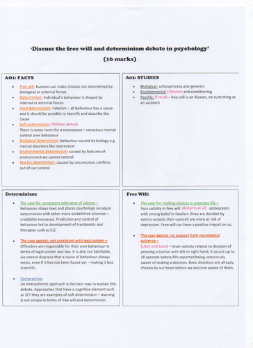 A LEVEL PSYCHOLOGY - ISSUES AND DEBATES 16 MARK ESSAY PLANS (AQA ...