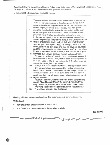 20 Lesson SOW Jekyll and Hyde AQA | Teaching Resources