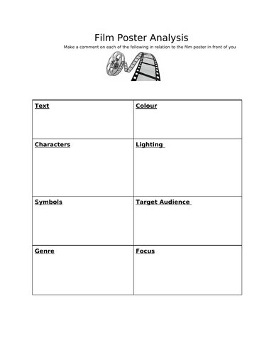 Film Poster | Teaching Resources