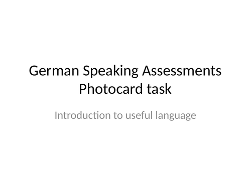 German GCSE photocard practice | Teaching Resources