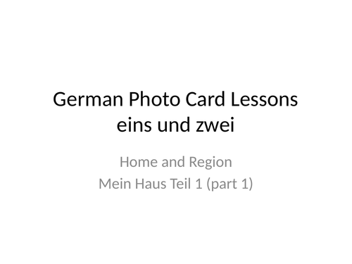 German GCSE photocard practice | Teaching Resources