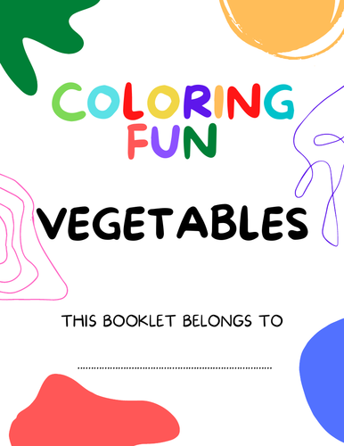 Coloring Fun -Vegetables | Teaching Resources
