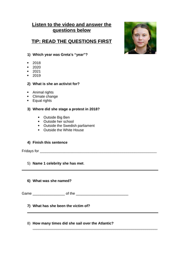 L1 Functional English reading and writing mini bundle GRETA THUNBERG ...