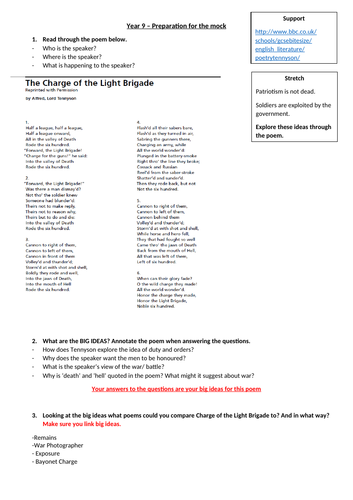 War Poetry (FULL UNIT) | Teaching Resources