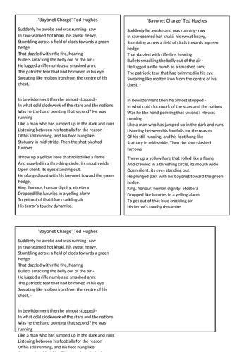 War Poetry (FULL UNIT) | Teaching Resources
