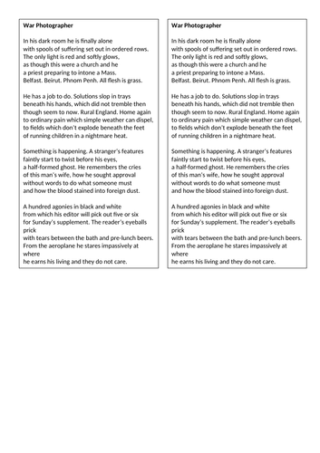 War Poetry (FULL UNIT) | Teaching Resources