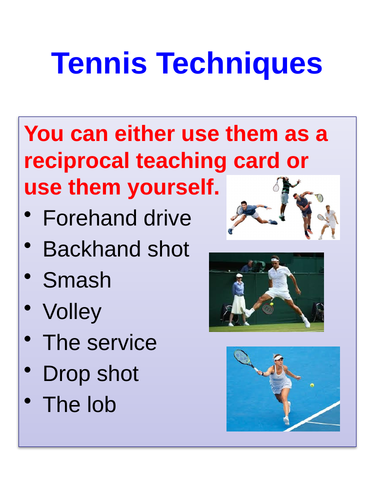 Tennis Lesson Plans - Year 7 | Teaching Resources