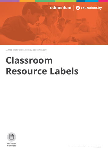 Classroom Resource Labels | Teaching Resources