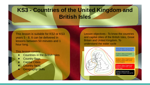 KS3 - Countries of the United Kingdom and British Isles Inc Capital ...