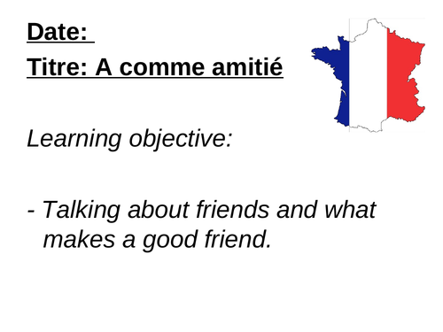 AQA / EDEXCEL Studio GCSE French (Foundation) – Module 1 – A comme ...