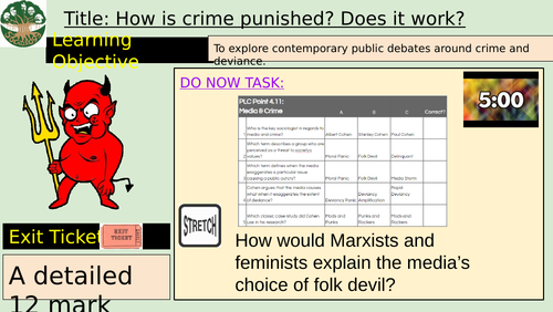 AQA GCSE Sociology Crime and Deviance Unit Bundle | Teaching Resources