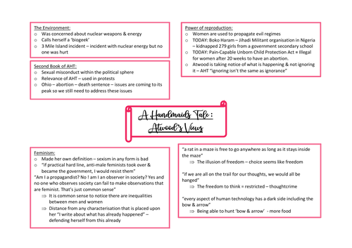 Dystopia 1984 x Handmaids Mega Docs (A*) | Teaching Resources
