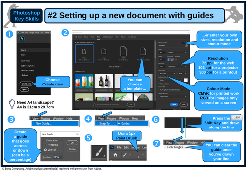 Adobe Photoshop CC Key Skills - 2 - Setting Up A Document | Teaching ...