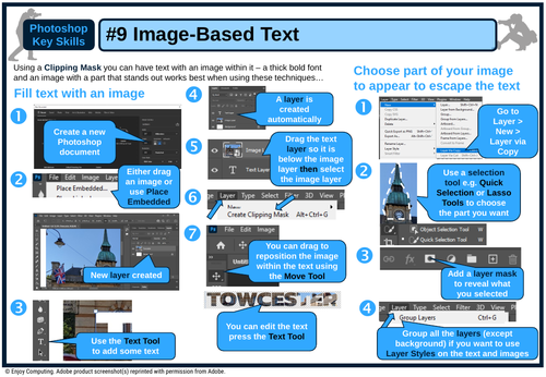Adobe Photoshop CC Key Skills - 9 - Image-Based Text (Clipping Mask ...