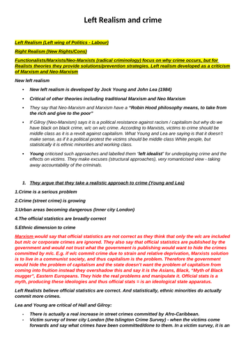 A* A-Level Sociology FULL Crime Notes! | Teaching Resources