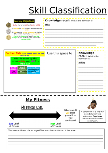 Skill Classification Aqa Gcse Spec Teaching Resources