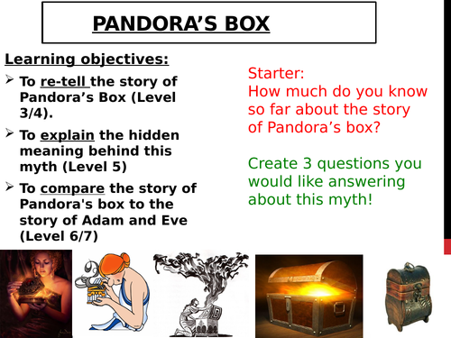 Myths and Legends: Pandora's Box | Teaching Resources