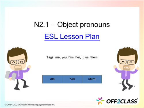 An Introductory ESL Lesson Plan On Object Pronouns | Teaching Resources