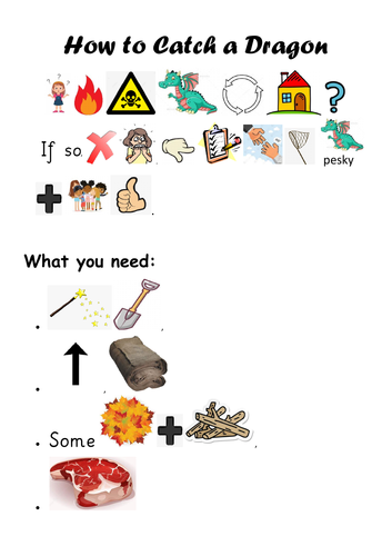 Y1/2 Talk For Writing - How to Catch A Dragon Instructions Unit Plan ...