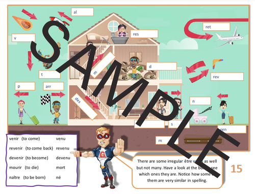 Grammarman: The Perfect Tense Booklet (French) | Teaching Resources