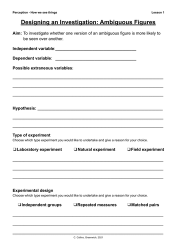 AQA GCSE Psychology - Sensation, perception and visual illusions ...