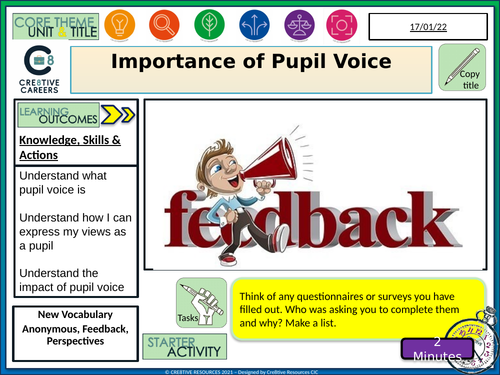 Importance of Pupil Voice - Careers | Teaching Resources