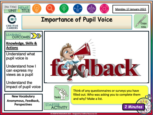 Importance of Pupil Voice - Careers | Teaching Resources