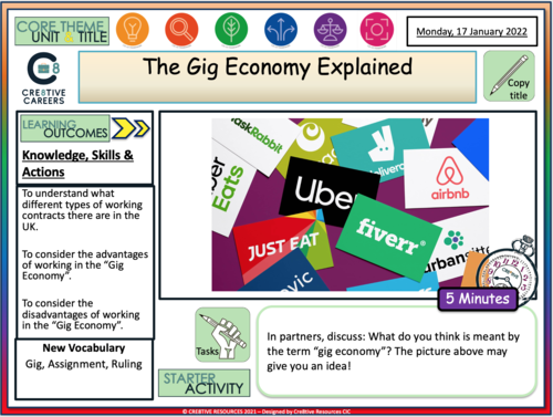 The Gig Economy - Careers | Teaching Resources