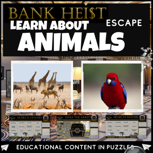 Animals Escape room | Teaching Resources