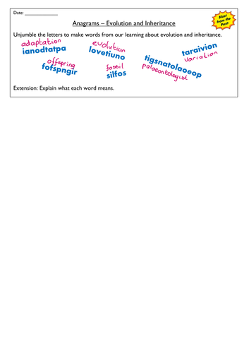 Science Anagrams - Recall Starter Activities Years 1-6 | Teaching Resources