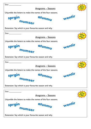 Science Anagrams - Recall Starter Activities Years 1-6 | Teaching Resources