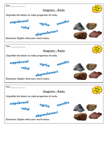 Science Anagrams - Recall Starter Activities Years 1-6 | Teaching Resources